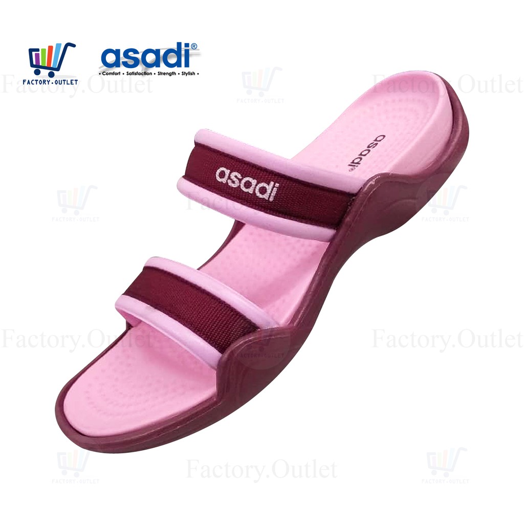 Asadi Ladies Sandals Slipper Sandal Perempuan (LJA-1293 MAROON ...