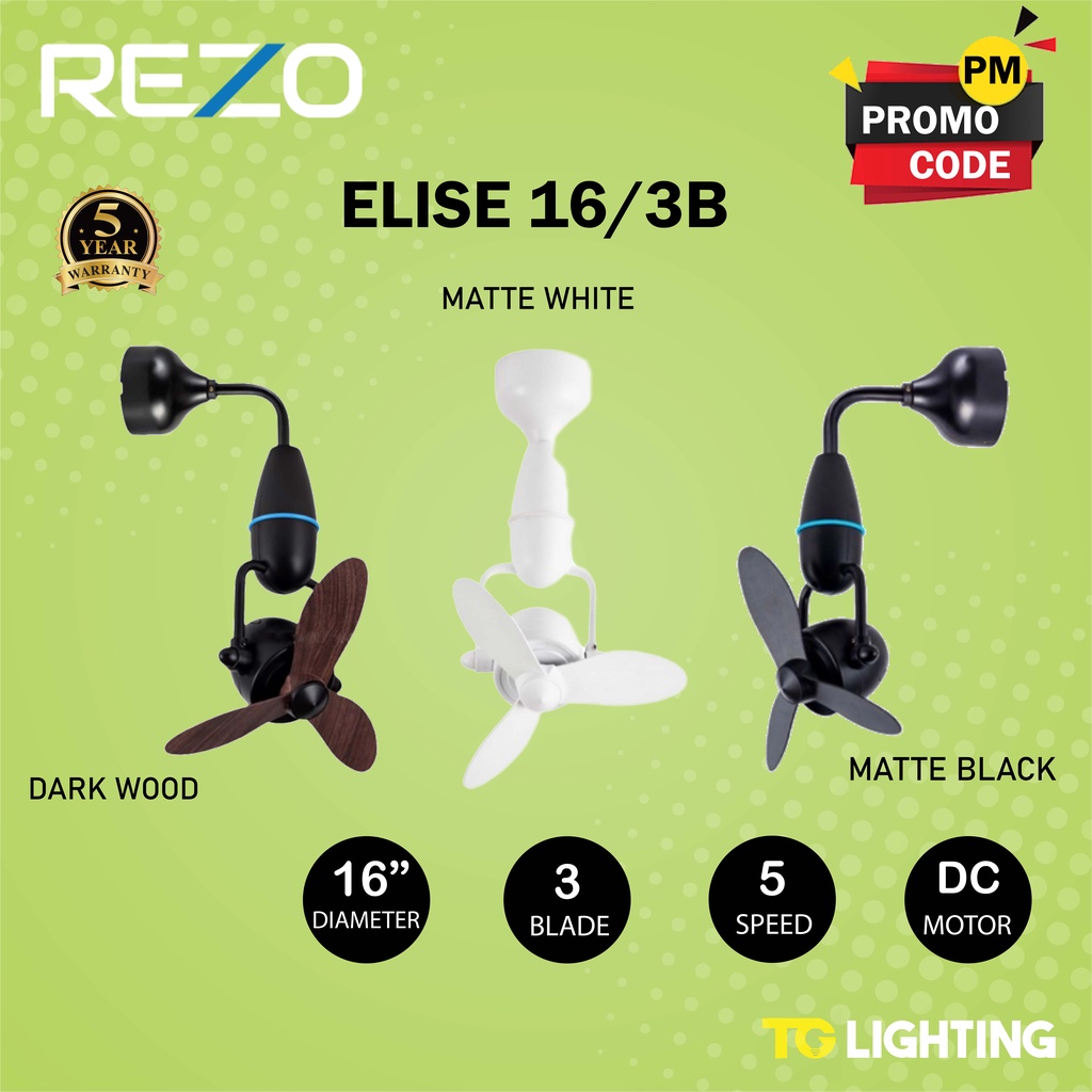 DEKA MS16 / REZO Elise NEW DC Inverter Motor Decorative wall fan ...