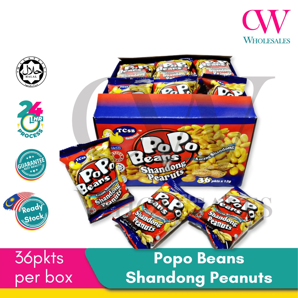 TCSB Popo Beans Shandong Peanuts 36 packs per box | Shopee Malaysia
