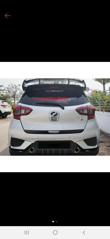 MYVI 18 REAR DIFFUSER LIP SKIRT +EXHAUST TAIL PIPE / MYVI BARU NEW 18 ...