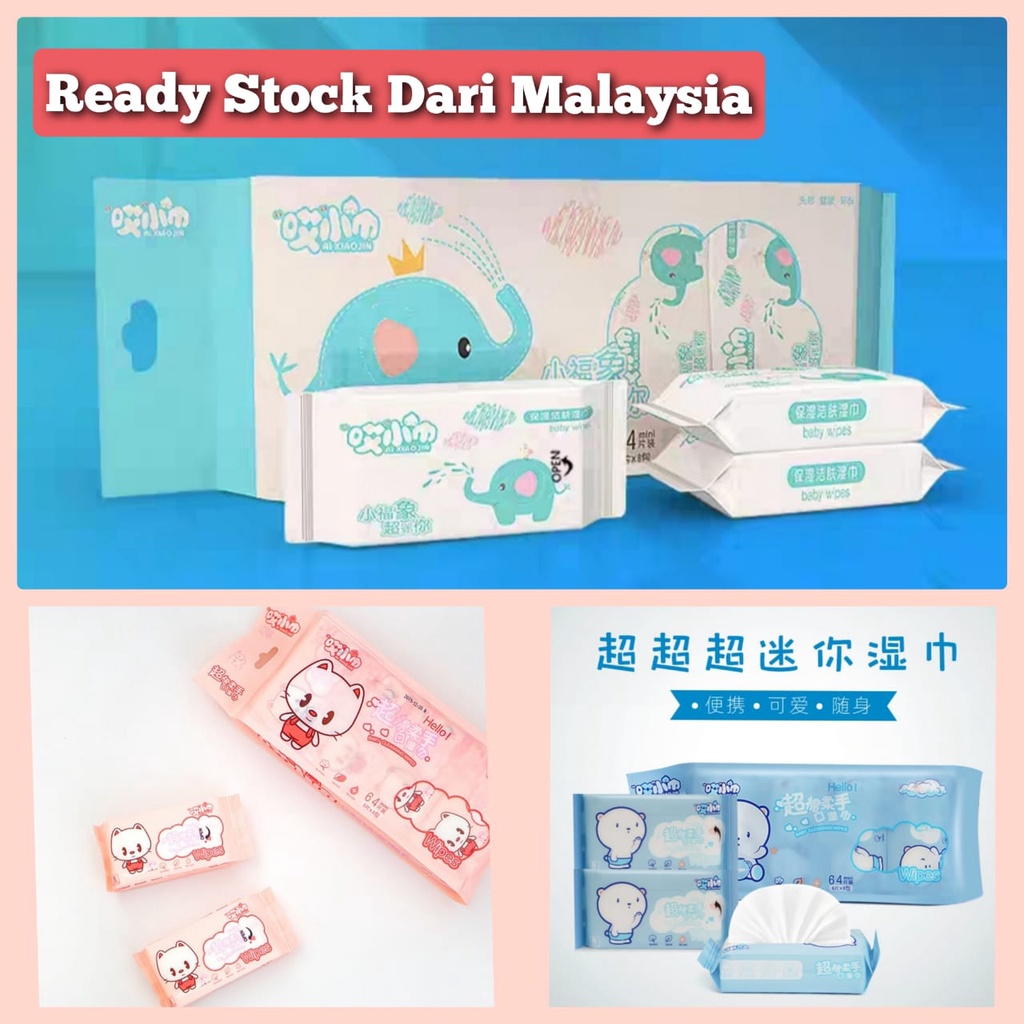 Mini Pack Wet Tissue Baby Hand and Mouth Moisturizing Wipes Tisu Basah ...