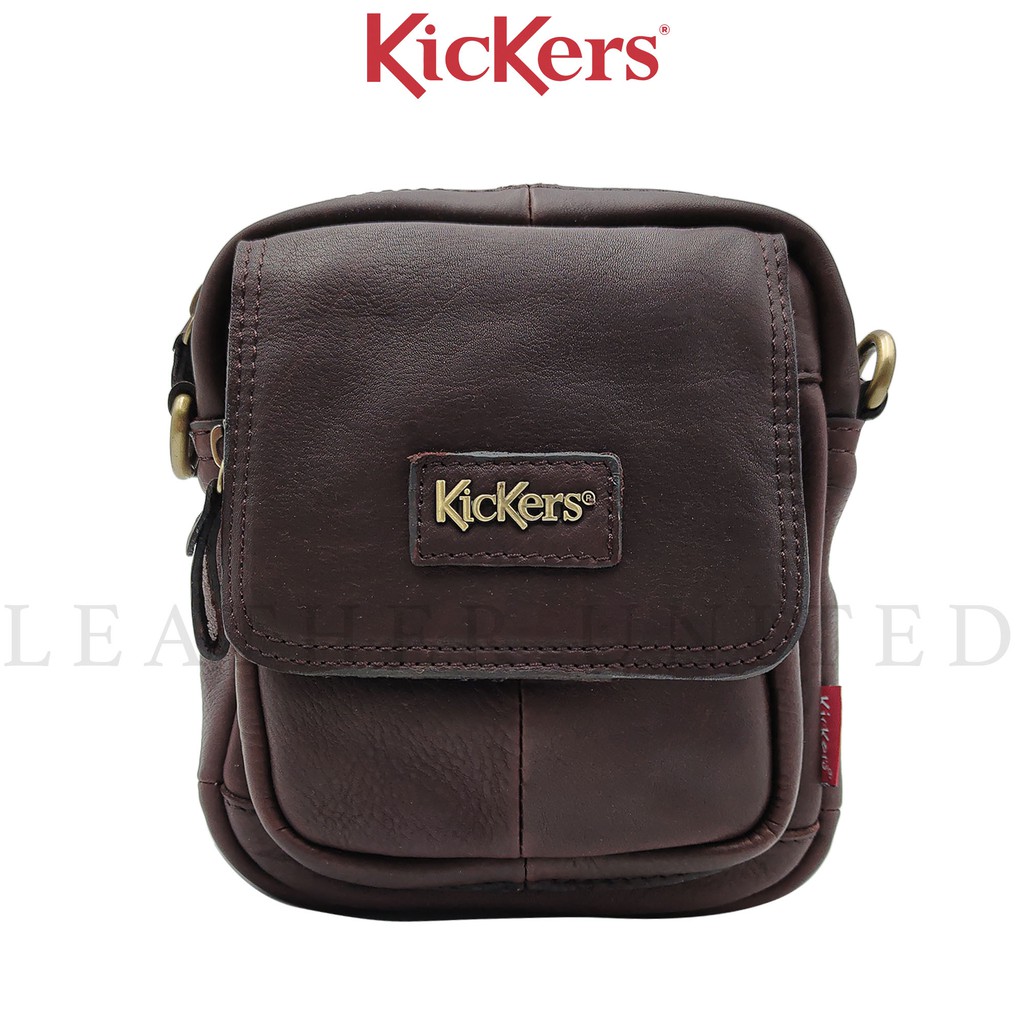 Kickers Genuine Top Grain Leather Half Overlay Crossbody & Waist Bag ...