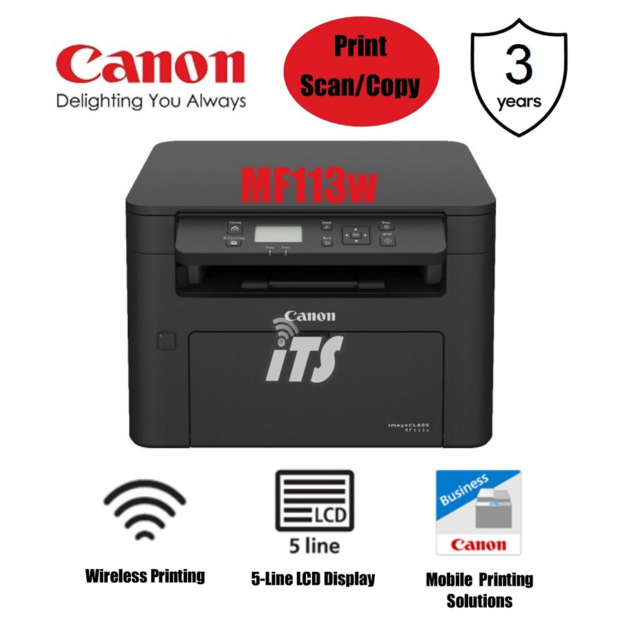 Canon imageCLASS MF113w Laser Printer (Print/Scan/Copy/Wireless ...