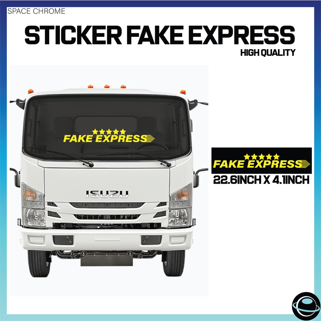 Sticker FAKE Express 5 Star High Quality For Windscreen Lorry Sticker ...