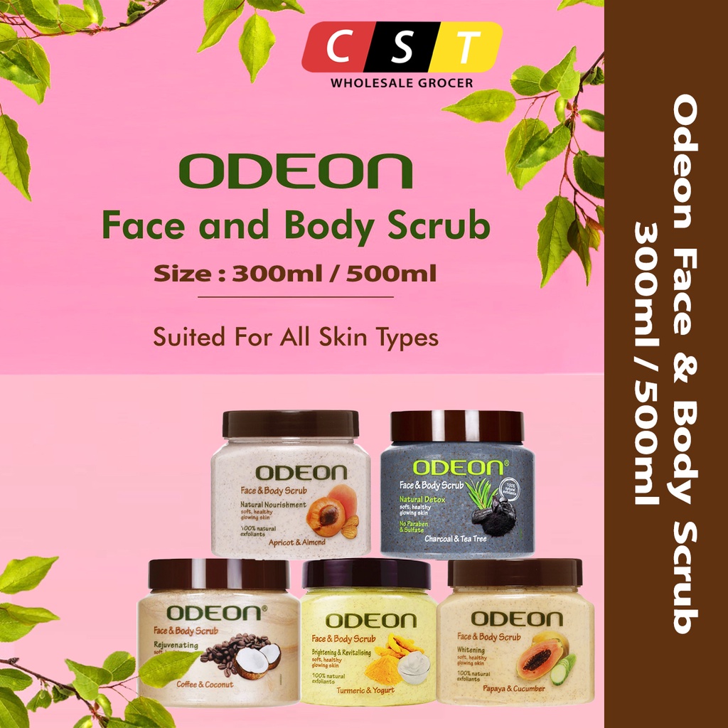 Odeon Face & Body Scrub ( 300ml / 500ml ) | Shopee Malaysia