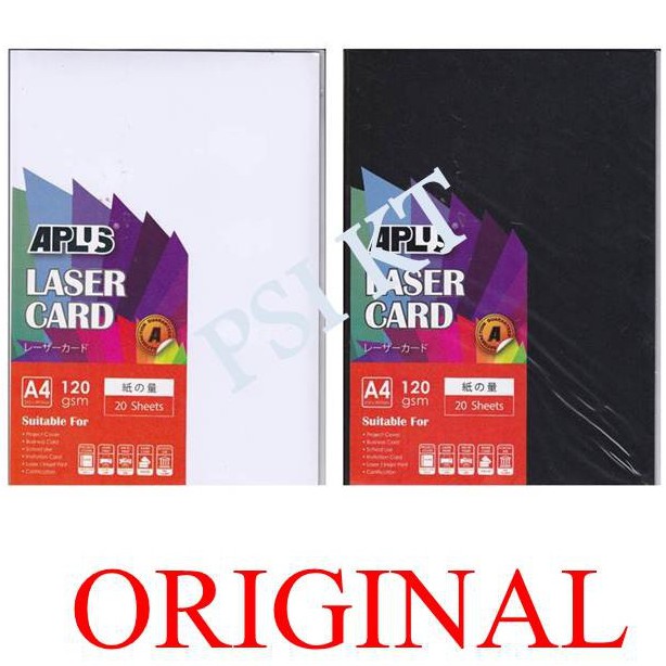 APLUS A4 ( 210 X 297mm ) LASER CARD 20 SHEETS - 120 GSM | Shopee Malaysia