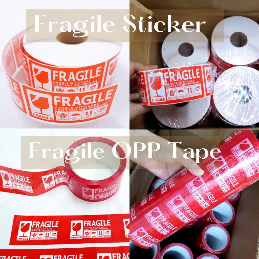 Fragile Sticker Roll Fragile OPP Tape Handle with Care Caution Salotape ...