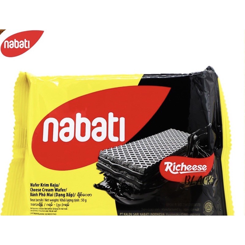 Nabati Richeese Black Cheese Cream Wafer 50g - Expired date : 10/2021 ...