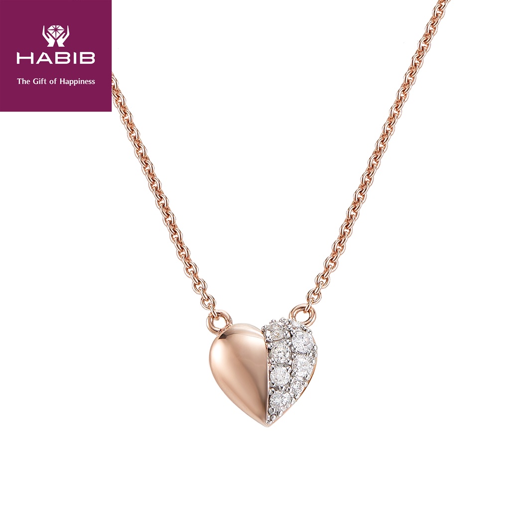 HABIB Chic Collection Round Cut Diamond Necklace in Rose Gold 557950820 ...