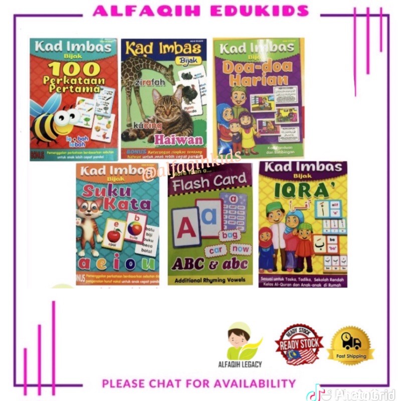 Early learning education flashcard kad imbas nombor, haiwan, 100 ...