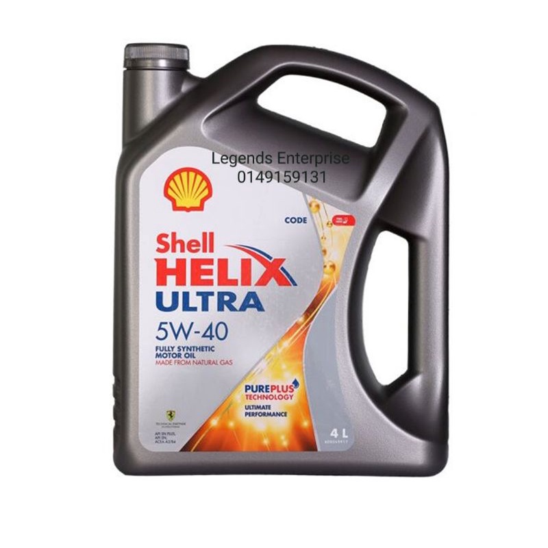 Shell Helix Ultra 5W-40 Fully Synthetic Engine Oil 4 Liters 4L | Shopee ...