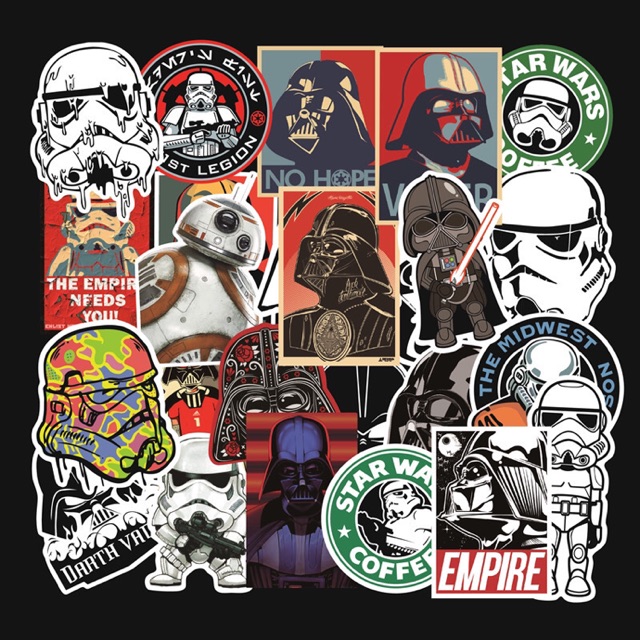 25pcs STAR WARS 2 Vinyl Decal graffiti STICKERS bomb for laptop, fridge ...