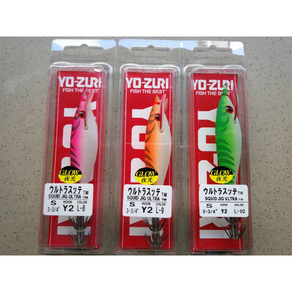 Yozuri Squid Jig Ultra A330 Candat Sotong Squid Jig (GLOW) | Shopee ...