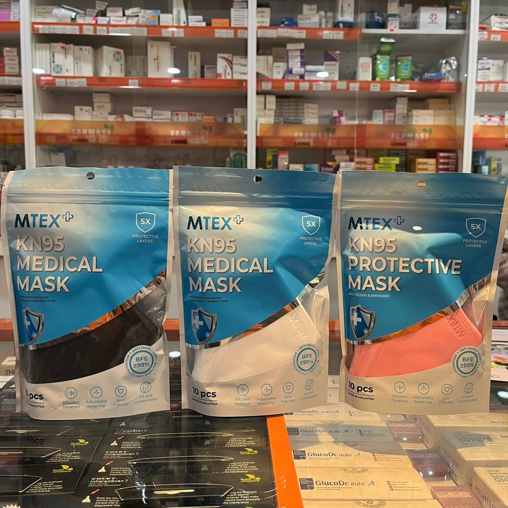 MTEX MEDICAL MASK DISPOSABLE KN95 5 PLY 10's | Shopee Malaysia