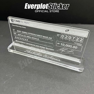 Cek Hantaran MOCKUP CEK Cheque+Tapak Replika Cek Replika Cheque Cheque ...