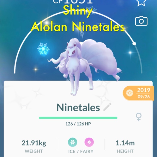 Shiny Alolan Ninetales, Pokemon Go, Shiny Pokemon | Shopee Malaysia