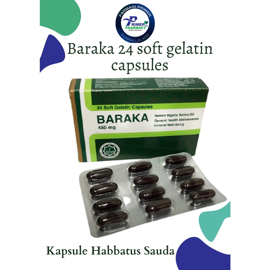 BARAKA 24 SOFT GELATIN CAPSULES 450 mg | Shopee Malaysia