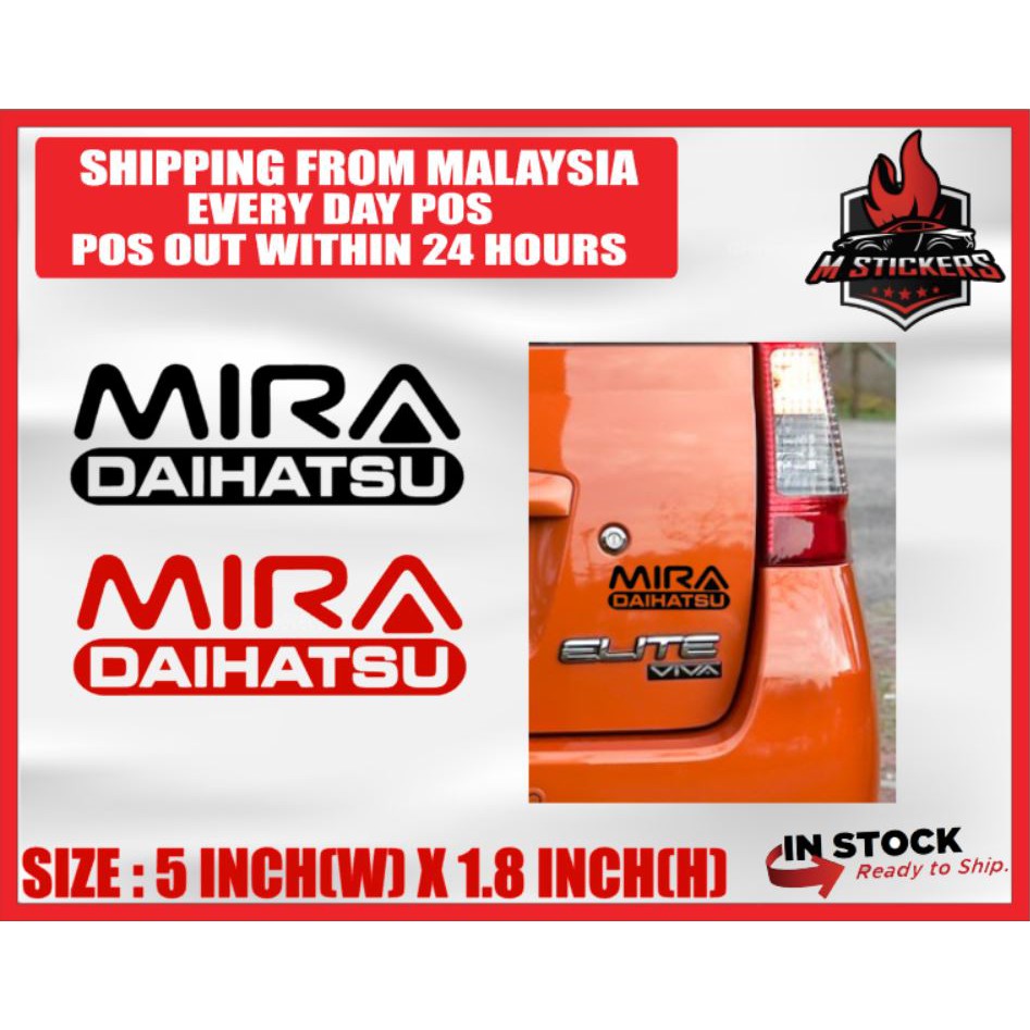 [M STICKERS] DAIHATSU MIRA STICKER KANCIL VIVA PERODUA DAIHATSU JAPAN ...