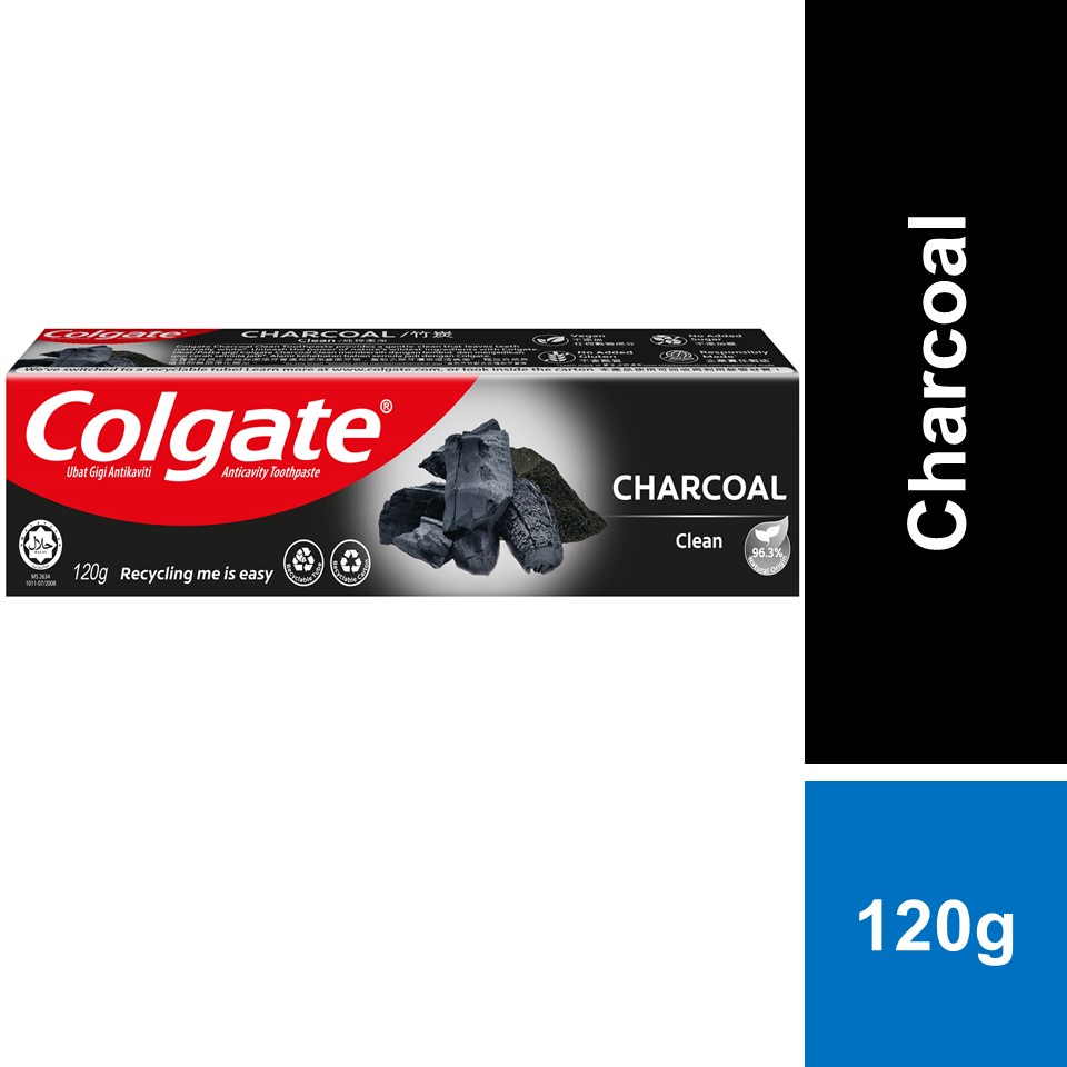 Colgate Naturals Pure Clean Charcoal Toothpaste 120g | Shopee Malaysia