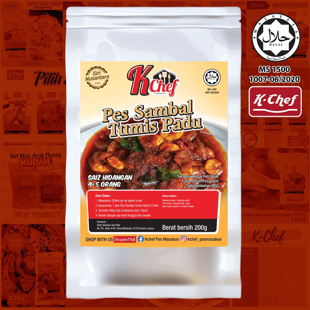 Pes Sambal tumis Padu K-Chef Siri Nusantara | HALAL MS1500 JAKIM ...
