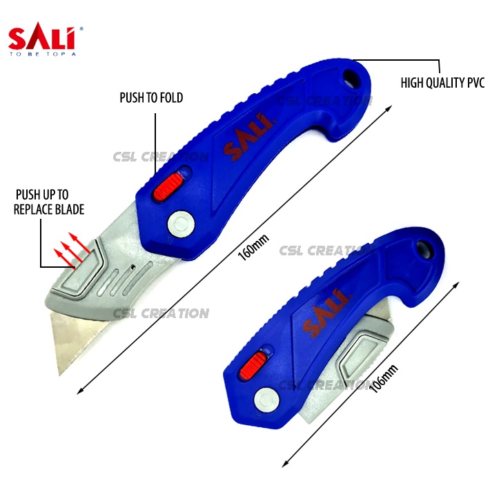 RETRACTABLE UTILITY KNIFE CUTTER CARTON BOX CUTTER CARPET CUTTER ART CUTTER UTILITY | Shopee ...
