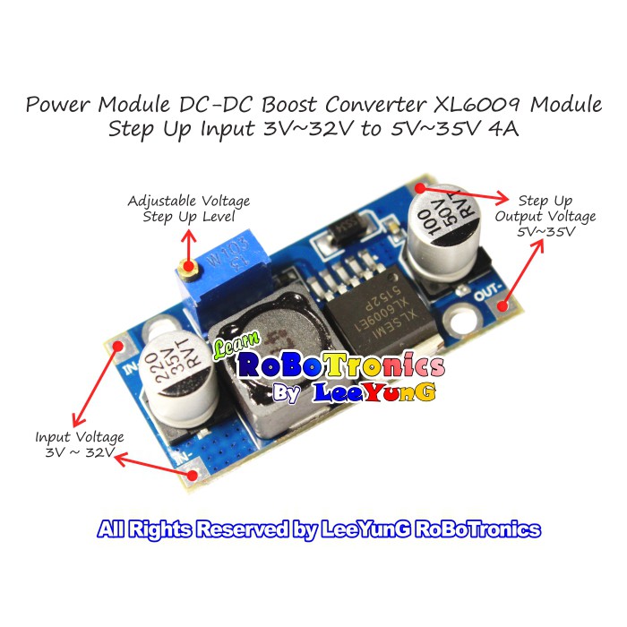 XL6009 DC-DC Buck Boost Converter Module Pinout, Datasheet,, 56% OFF