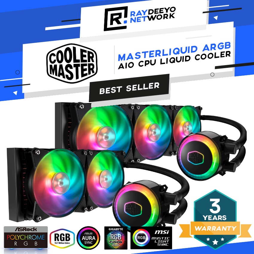 Cooler Master MasterLiquid ML240R / ML360R ARGB AIO CPU Liquid Cooler ... Cooler Master MasterLiquid ML240R / ML360R ARGB AIO CPU Liquid Cooler ...