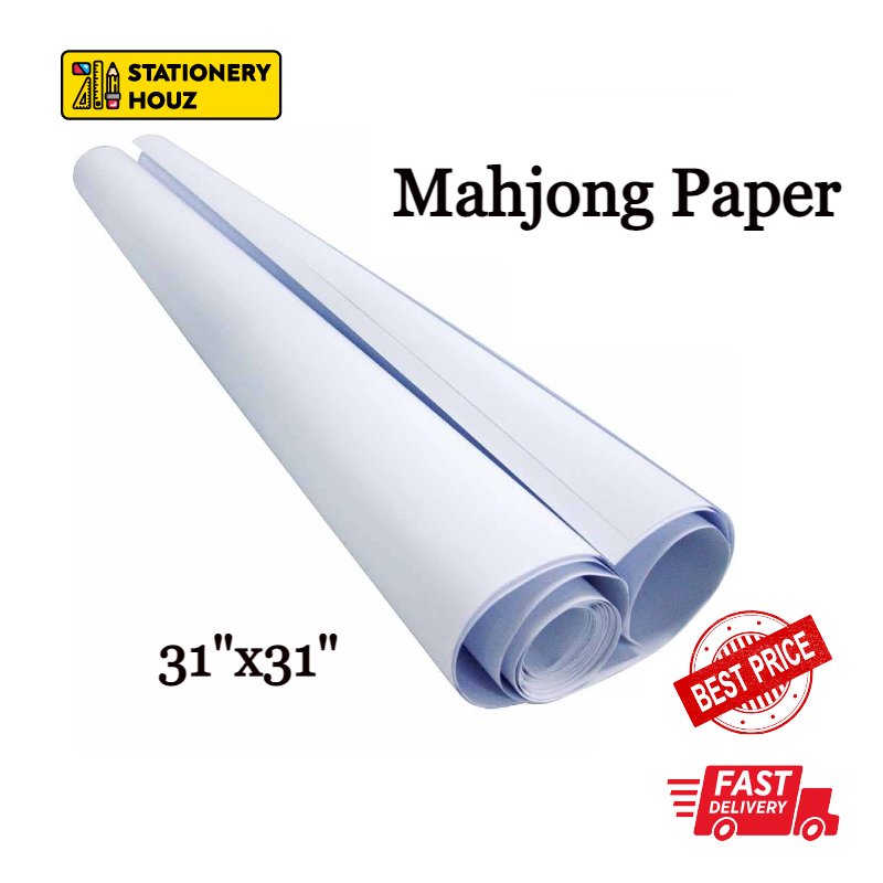 Stationery Houz Mahjong Paper 50g -31"x31"/ Mahjong Paper Roll Mahjong ...
