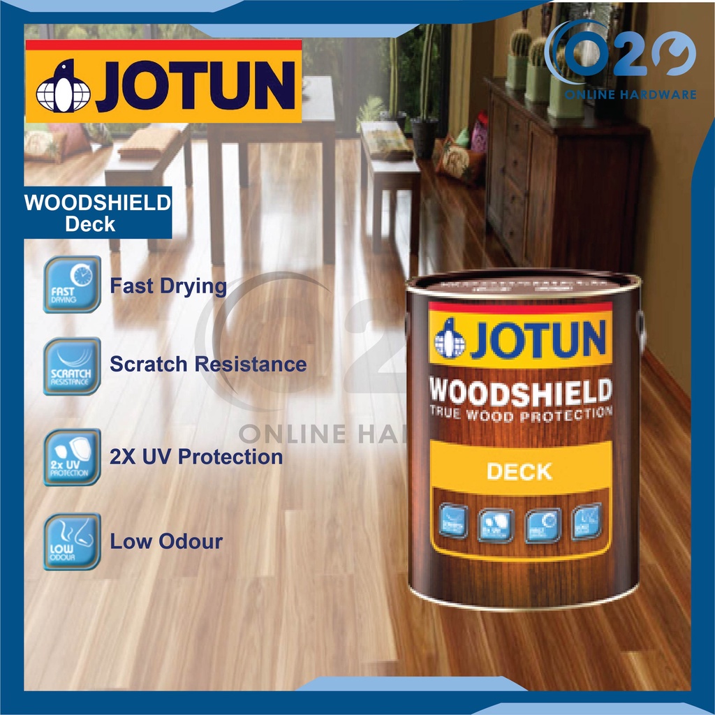 Jotun Woodshield Exterior Varnish True Wood Protection Cat Syelek Kayu ...