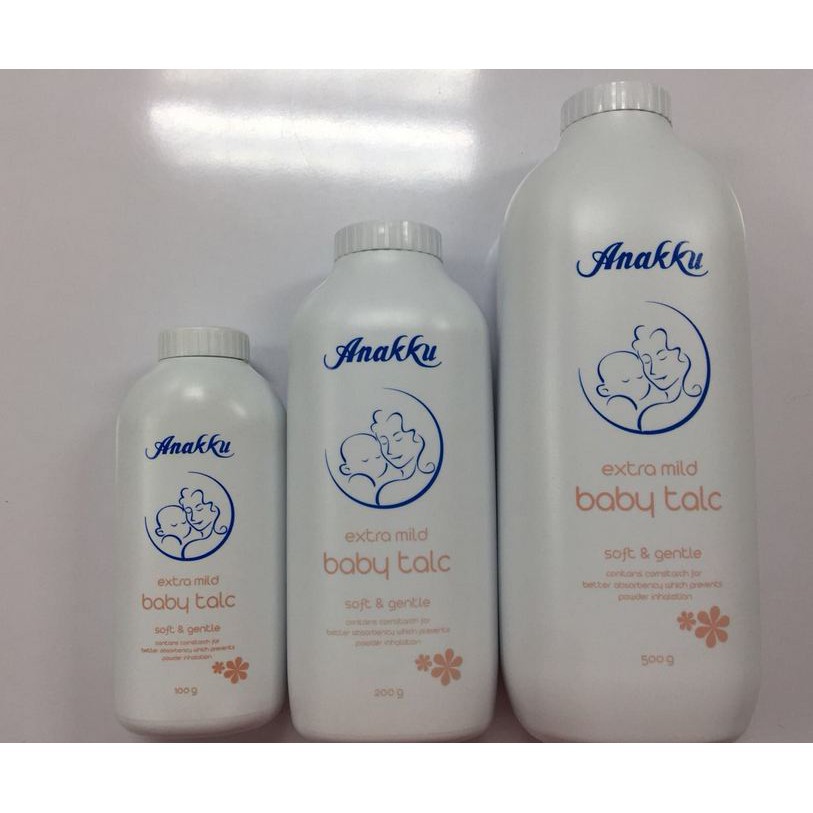 ANAKKU EXTRA MILD BABY TALC SOFT&GENTLE 100g /200g /500g. | Shopee Malaysia