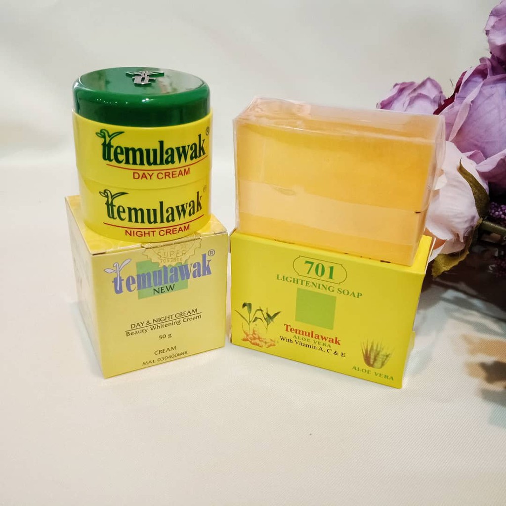 3 In 1 Authentic Temulawak Set Day and Night Cream Whitening Cream 15g ...