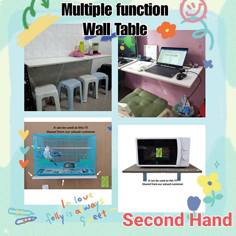 Second hand / defect item Wall-mounted Table Foldable Table Wall table ...