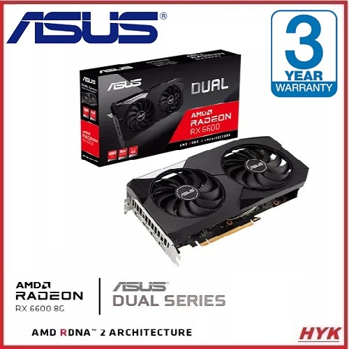 ASUS Dual Radeon RX 6600 8GB GDDR6 Graphic Card | Shopee Malaysia