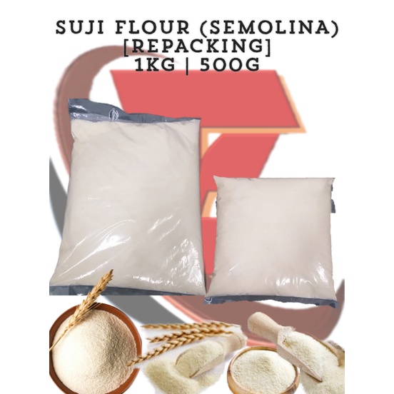 SUJI FLOUR (SEMOLINA) HALAL | TEPUNG SUJI 1KG | 500G | Shopee Malaysia