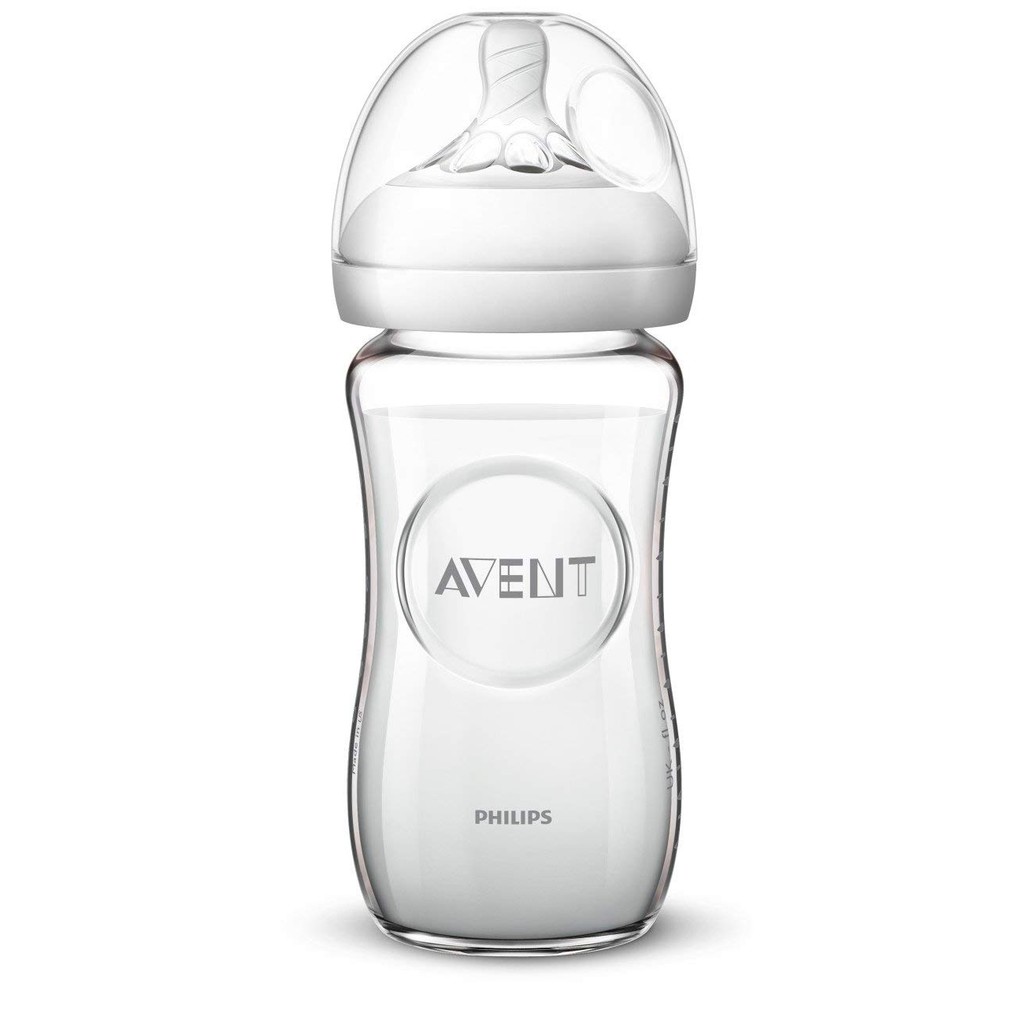 ORIGINAL AVENT 8 oz GLASS BOTTLE Kids Feeding Bottle Botol Susu Kaca ...