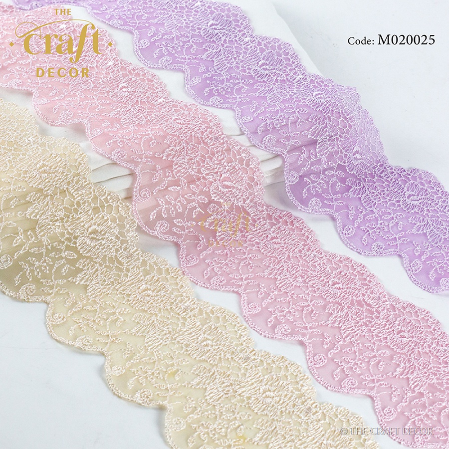 The Craft Decor 9cm(W) Nylon Border Lace Trim*Jual Meter | Lace Mewah ...