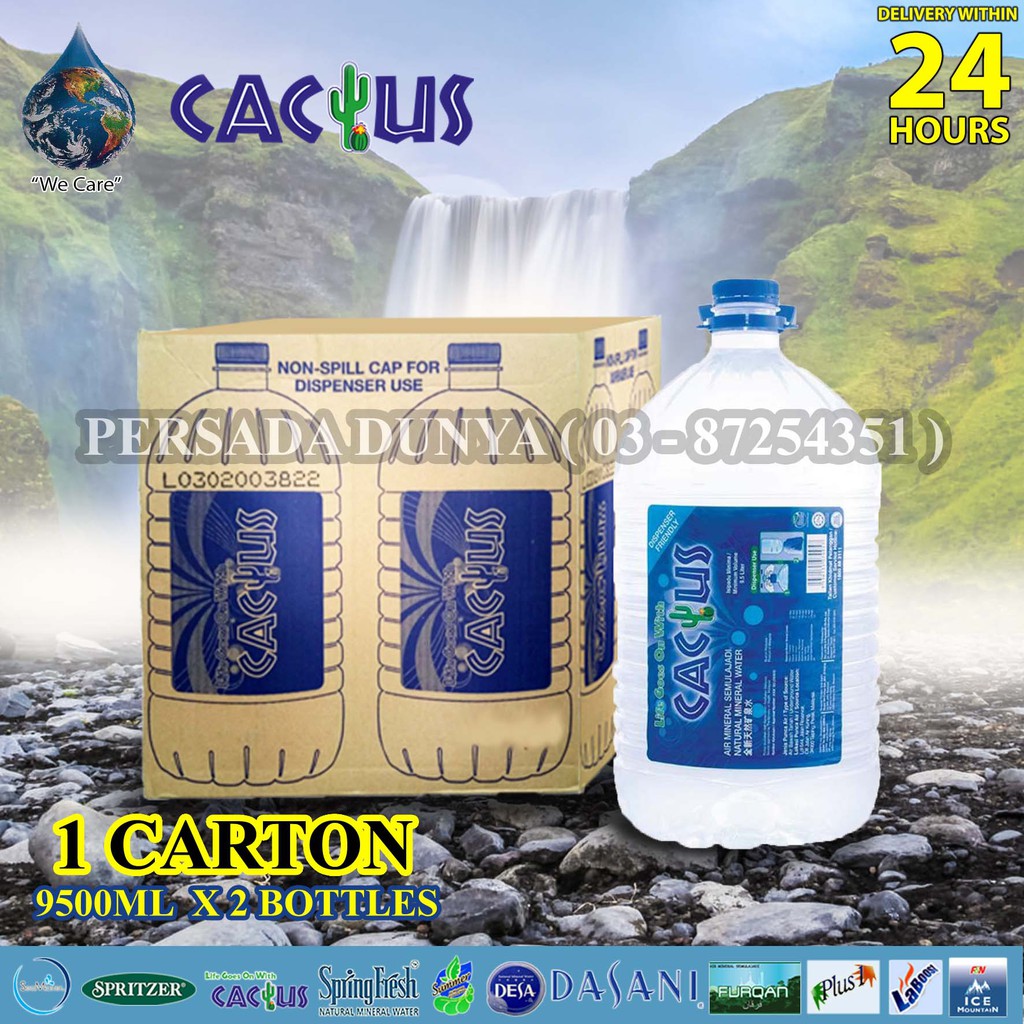 CACTUS Mineral Water (9500ml x 2 Bottles x 1 Carton) | Shopee Malaysia