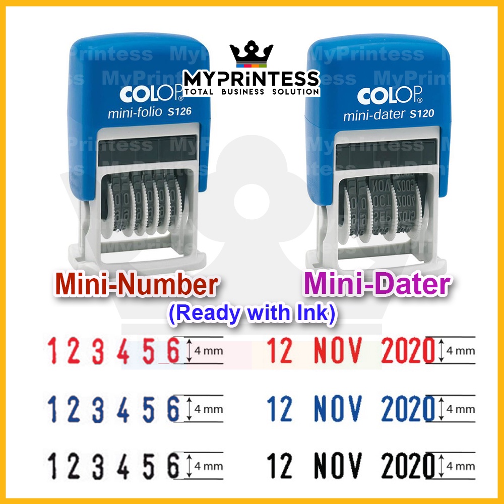COLOP S120 DATE STAMP I DATE STAMP I SELF-INKING MINI DATER I DATE CHOP I DATE COP I COP TARIKH ...