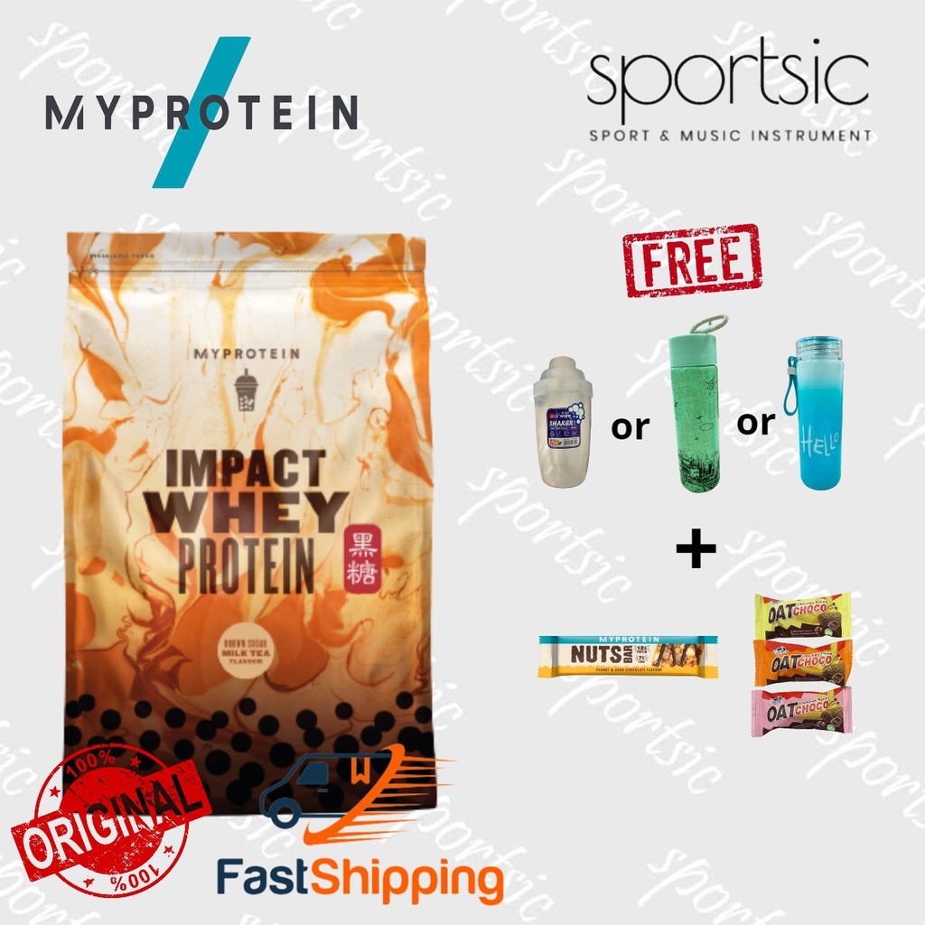 MYPROTEIN Ready stock Impact Whey Protein, Brown Sugar Milk Tea/Whey ...
