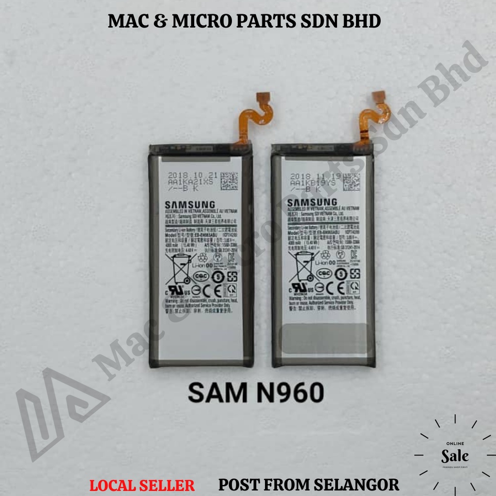Samsung Note 9 N960 Original Battery Model Eb Bn965abu 4000mah