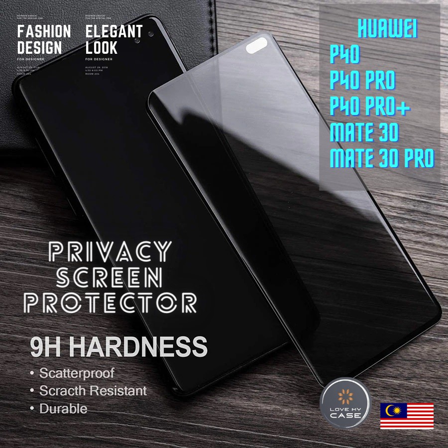 Huawei P40/P40 Pro/P40 Pro+/Mate 30/Mate 30 Pro Privacy Tempered Glass ...