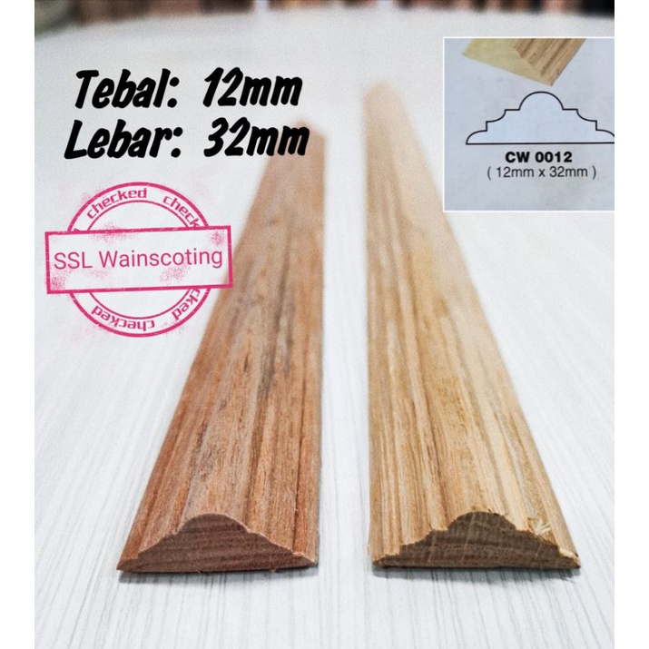 wainscoting/kayu frame /kayu biding /kayu siping/nyatoh kayu | Shopee ...