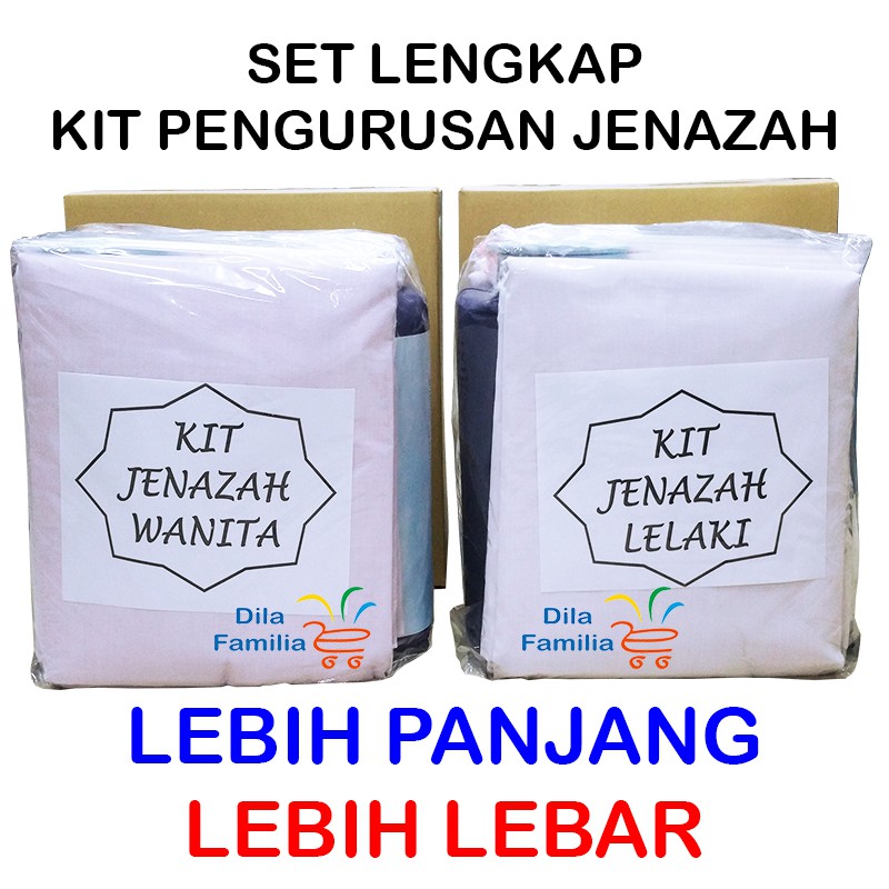 Set Kelengkapan Jenazah Lelaki dan Wanita Perempuan Kit Lengkap ...