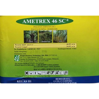 4L Ametrex Ametryn 46% Herbicide Racun Rumput Susu | Shopee Malaysia