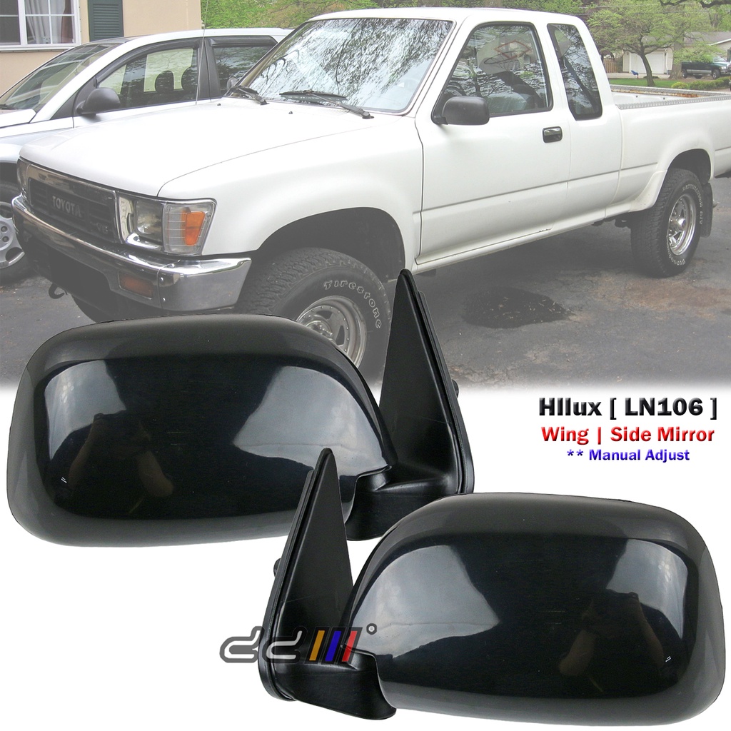 Black Manual Door Side Mirror For Toyota Hilux LN106 RN110 1988-1997 ...