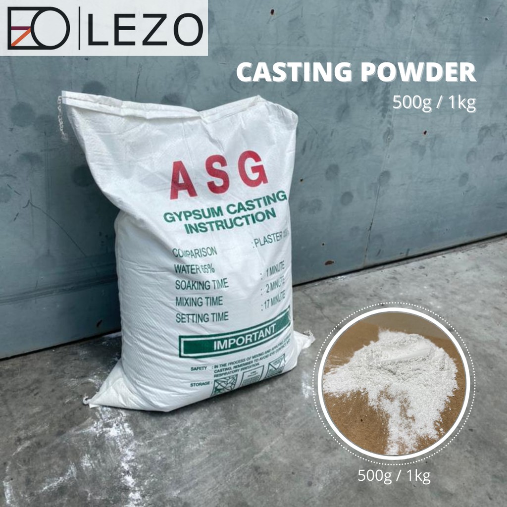 ASG Casting Powder / Plaster of Paris / Gypsum - 500g / 1kg | Shopee ...