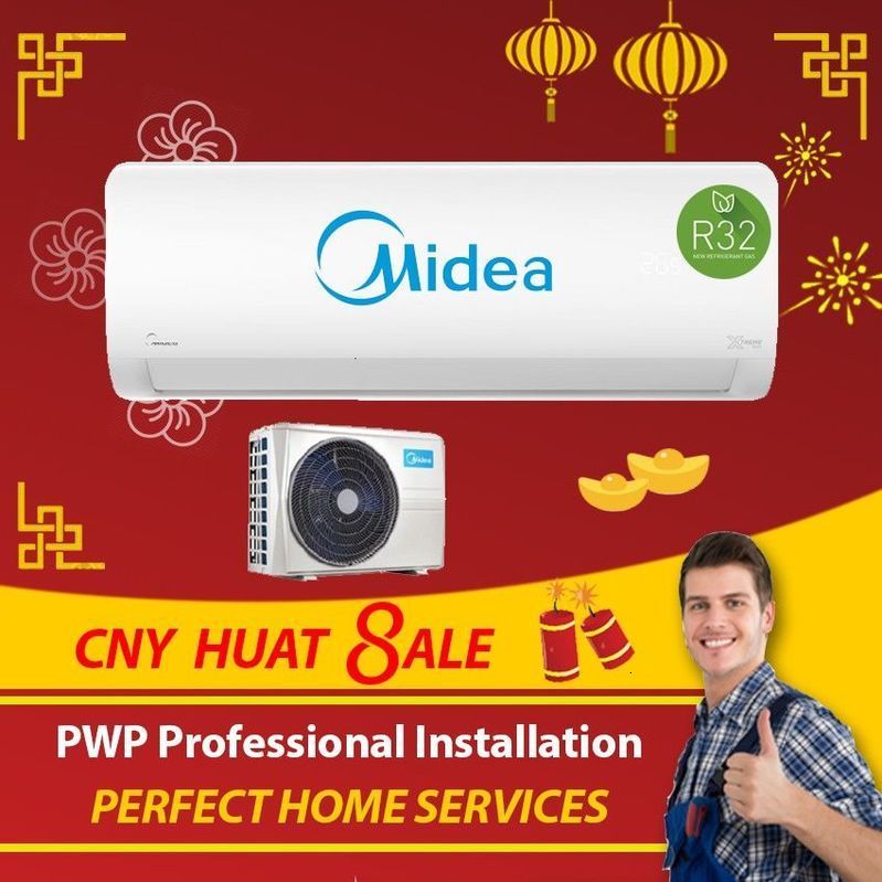 Midea new r32 1hp, 1.5hp & 2hp super ionizer 1.0hp msxd-09crn8 aircond | BeeCost