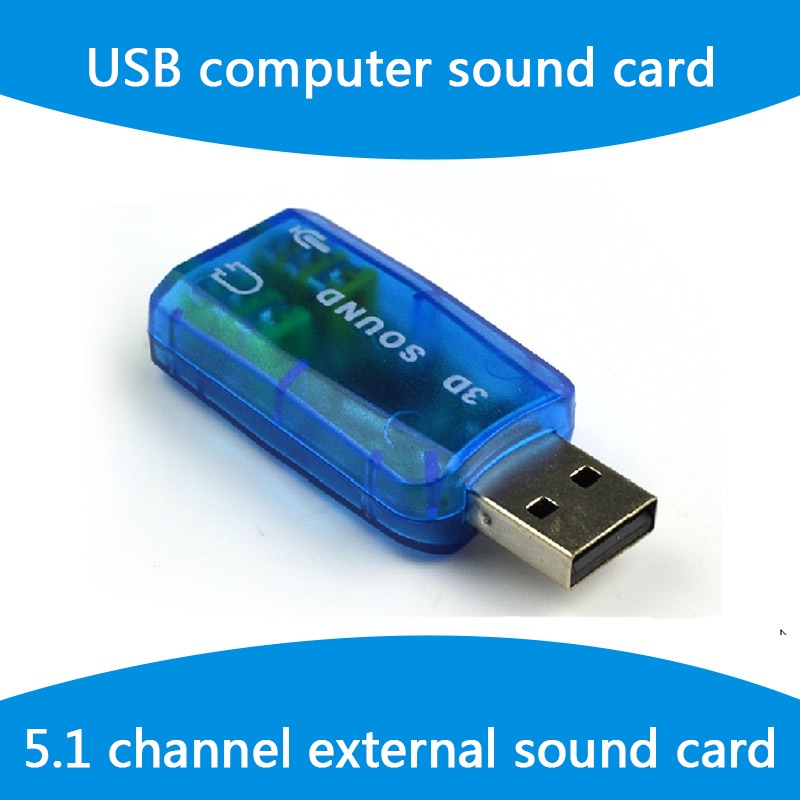 USB to 3D Audio USB External Sound Card Adapter 5.1 Channel Sound ...