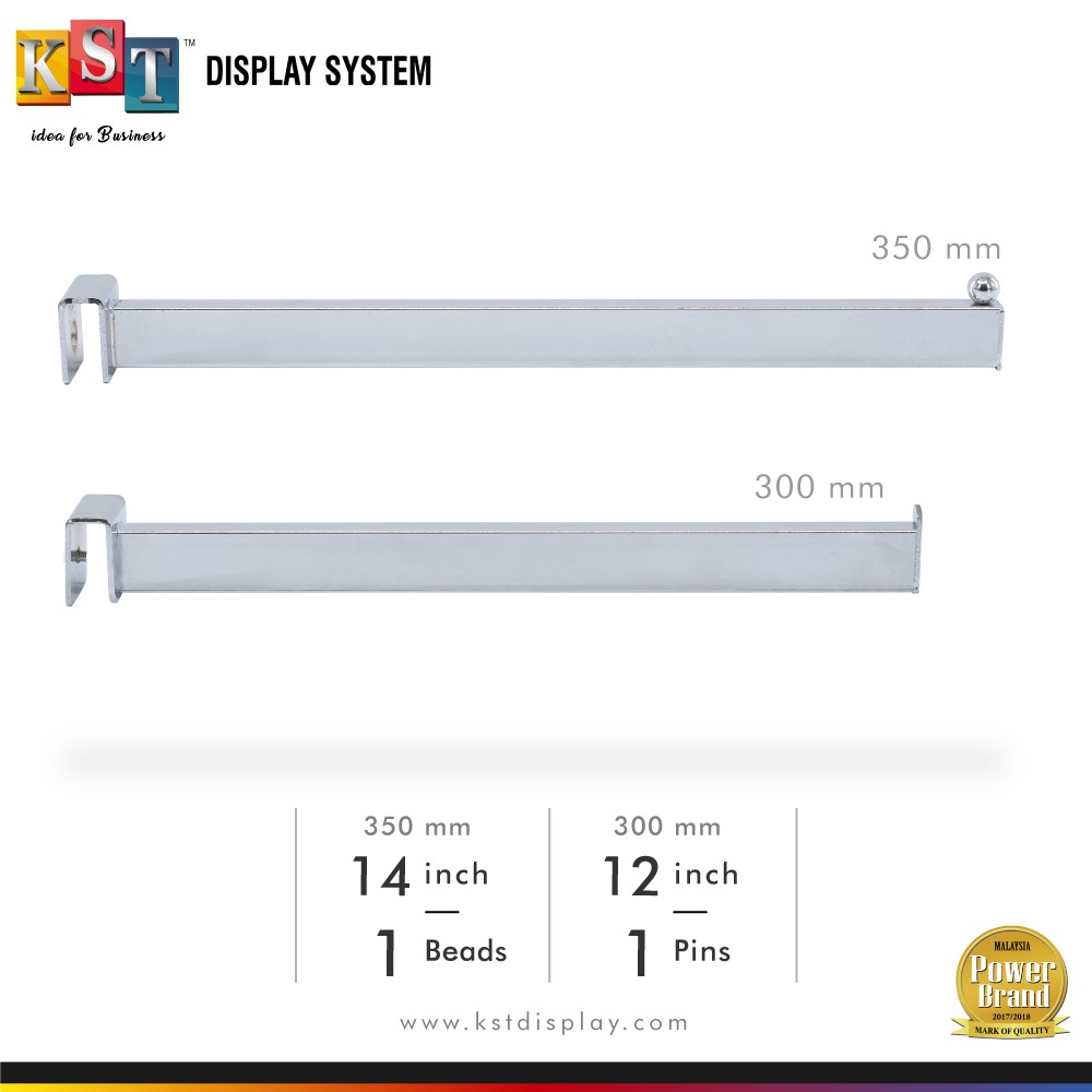(READY STOCK) Heavy Duty Straight Bar Hook/Square Bar Hook With Bead ...