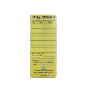Scaffolding Safety Inspection Checkpoint Record Erection Tag & Label ...